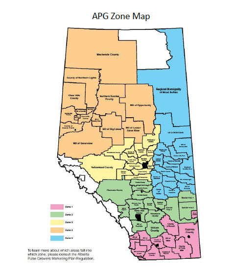 Pulse Zone Map - The Alberta Seed Guide